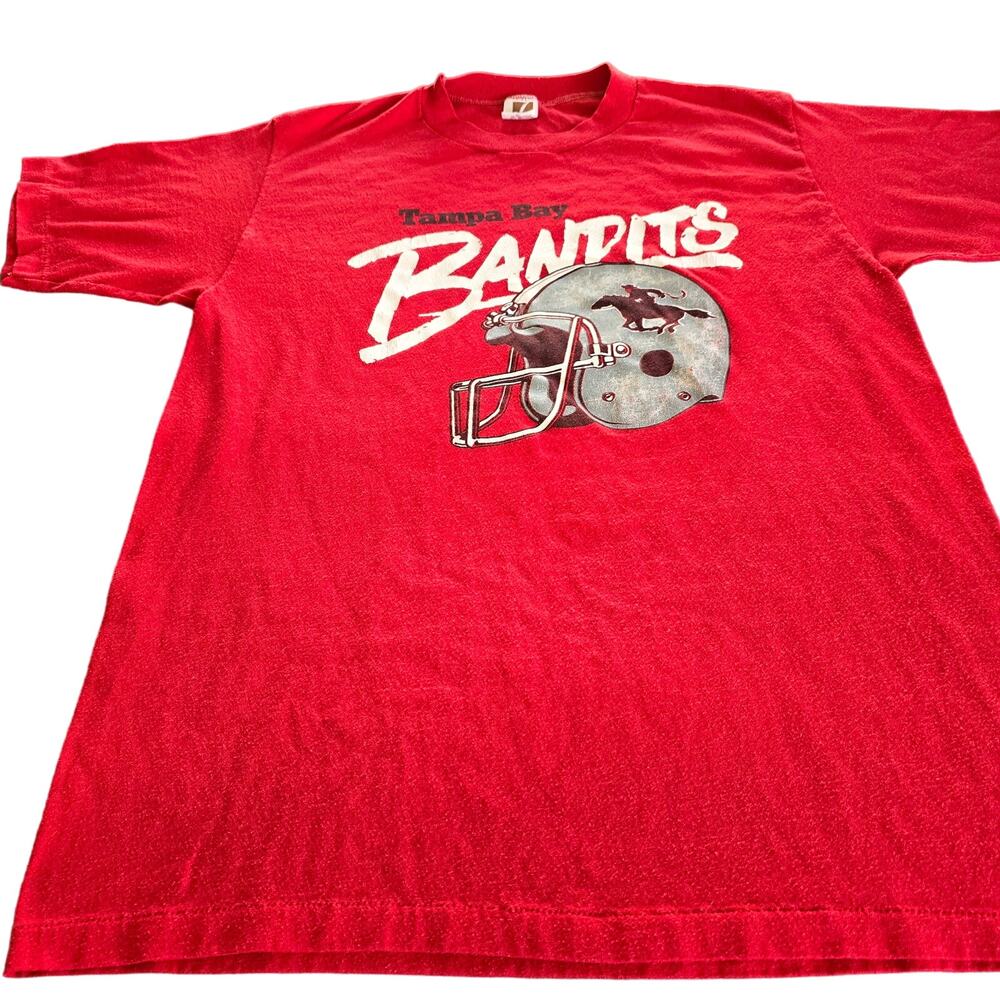 Logo 7 Inc. Red 1982 Vintage Usfl Football Tampa Bay … - Gem